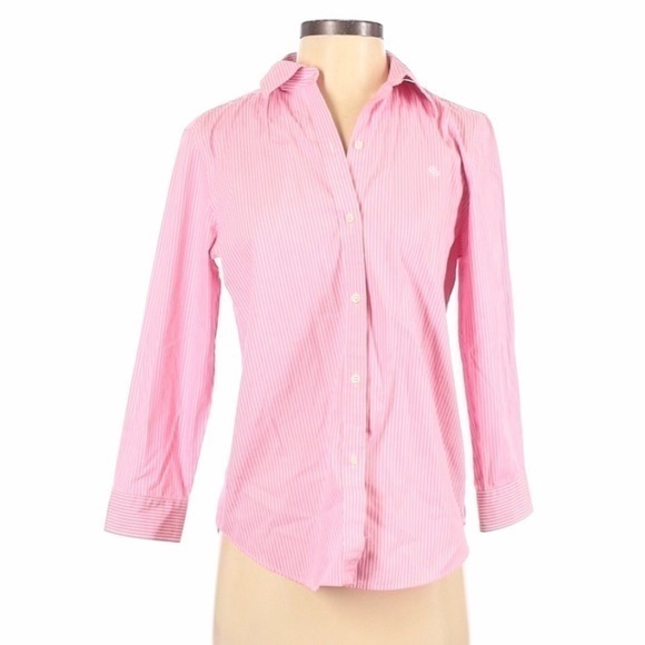 Lauren Ralph Lauren | Tops | Lauren By Ralph Lauren Pink Button Shirt ...